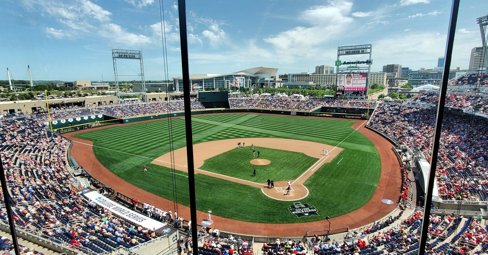 College World Series stadium dimensions are bigger than Swayze Field