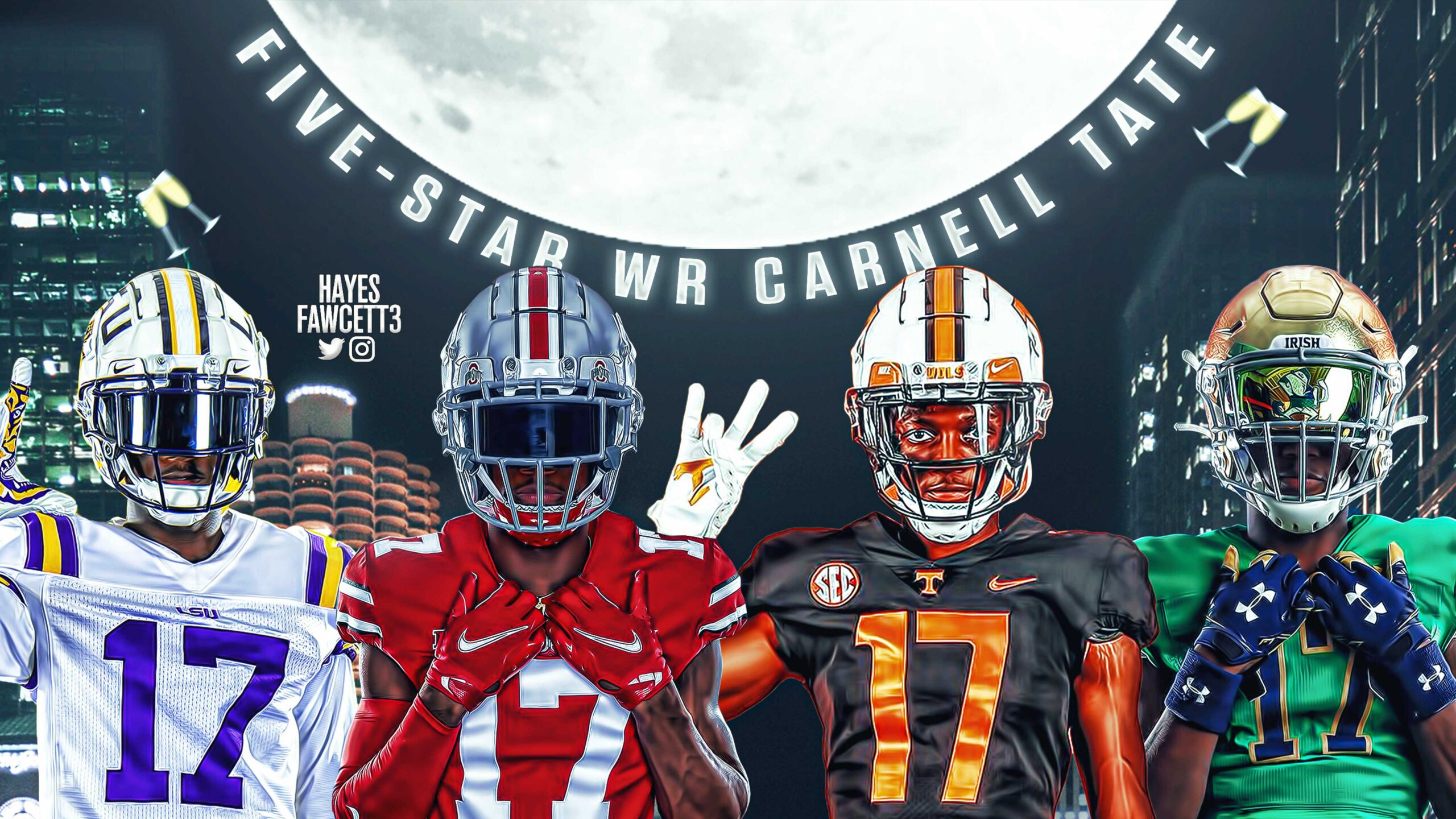 Five-Star WR Carnell Tate sets commitment date