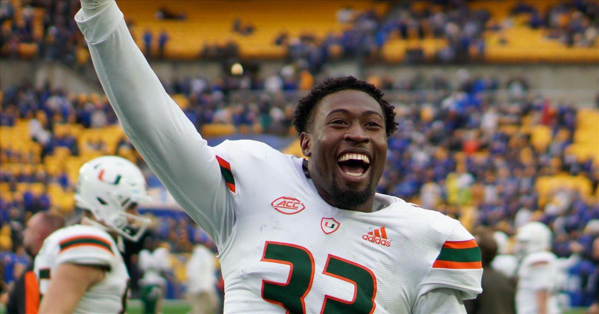 Miami DE Chantz Williams battling for reps