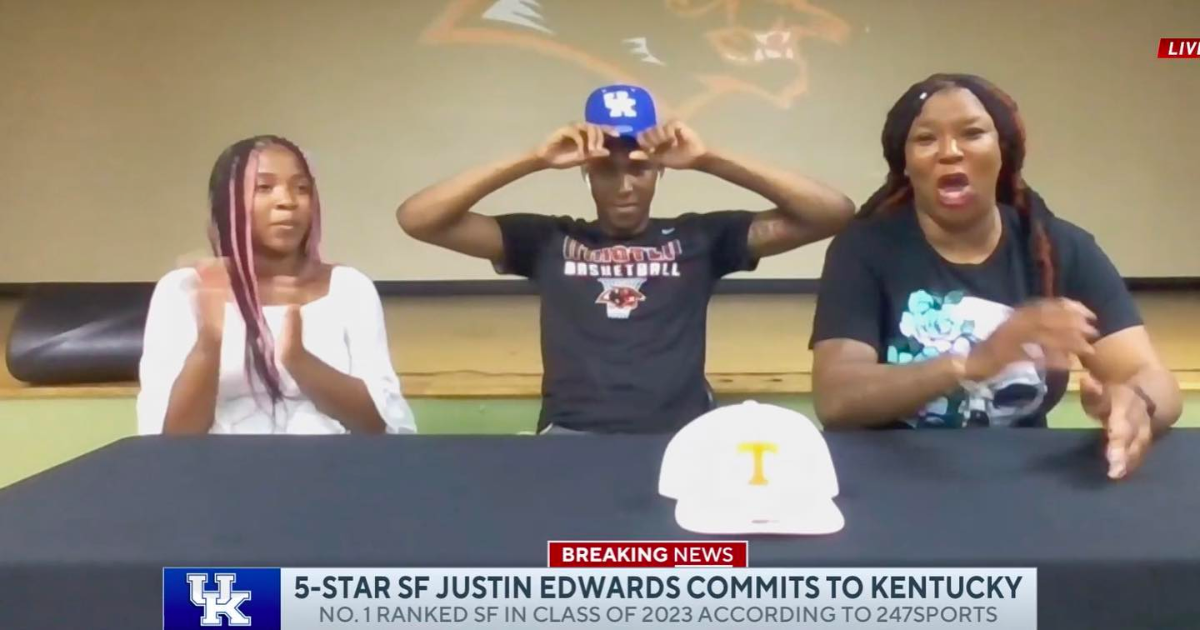 WATCH: The Moment Justin Edwards Committed to Kentucky - On3