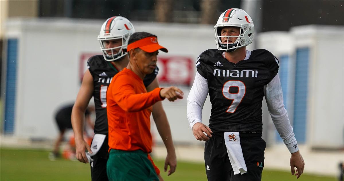Miami QB coach Frank Ponce: Tyler Van Dyke "has been outstanding"