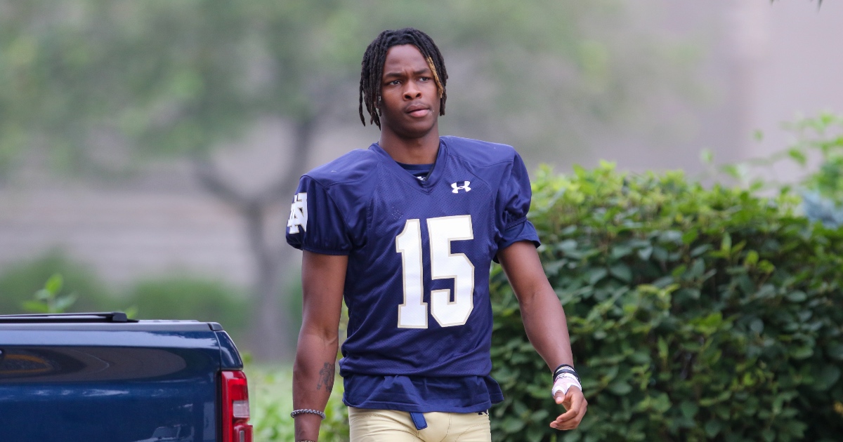 How Notre Dame freshman WR Tobias Merriweather is already turning heads ...