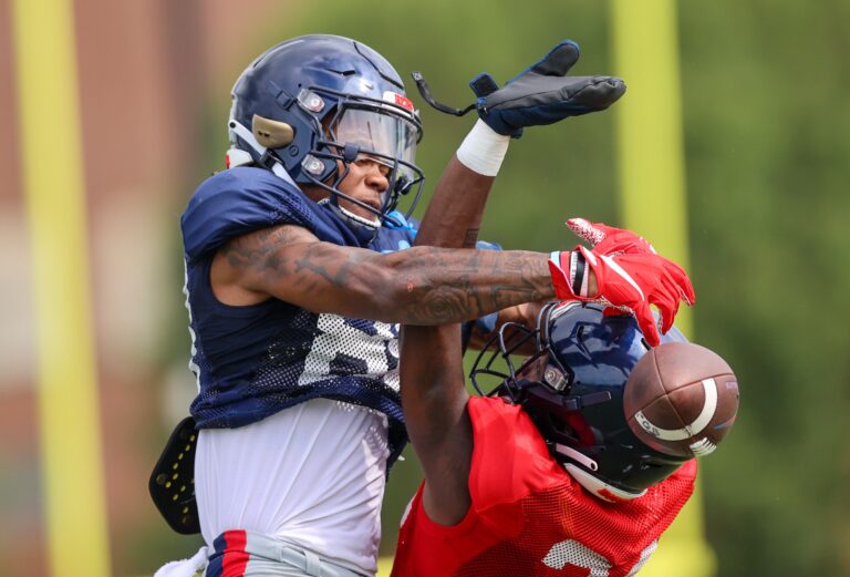 Michael Trigg and the Ole Miss pass-catchers (PHOTOS)