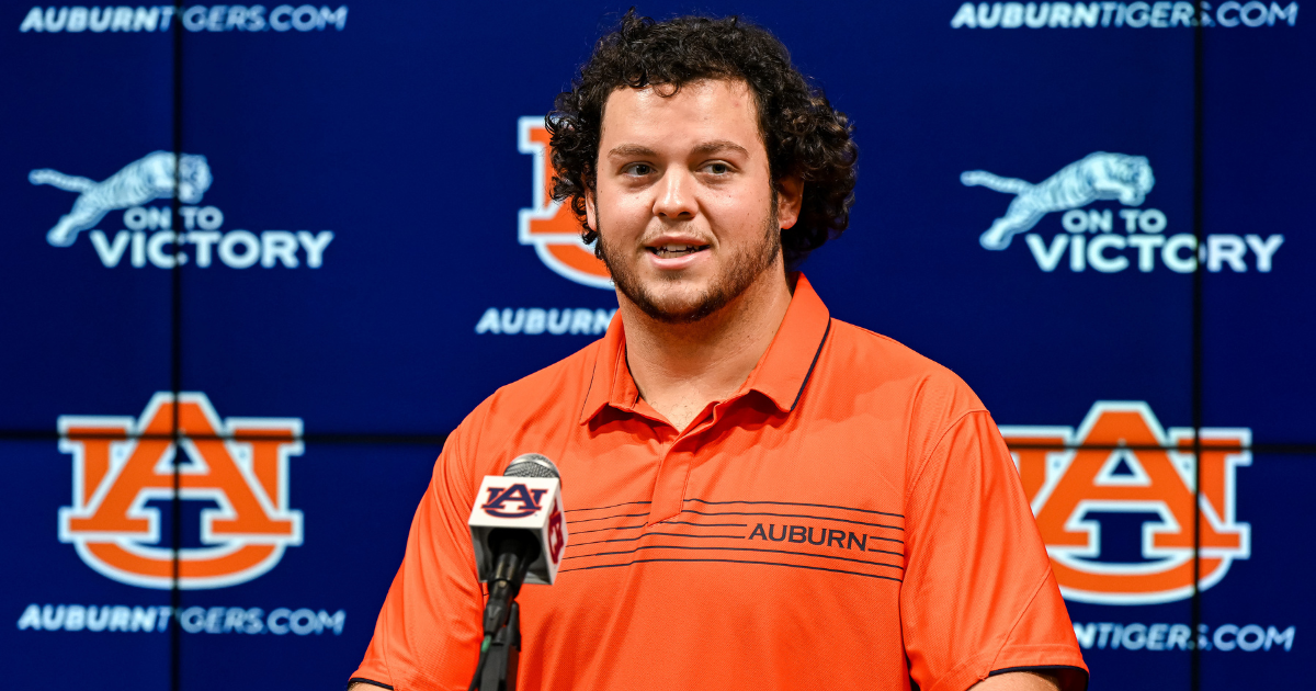 Auburn Center Tate Johnson gets into a routine after his first start