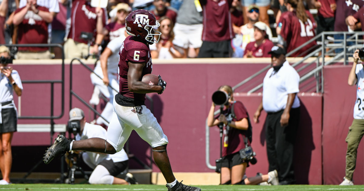 Devon Achane return touchdown, Texas A&M-Appalachian State
