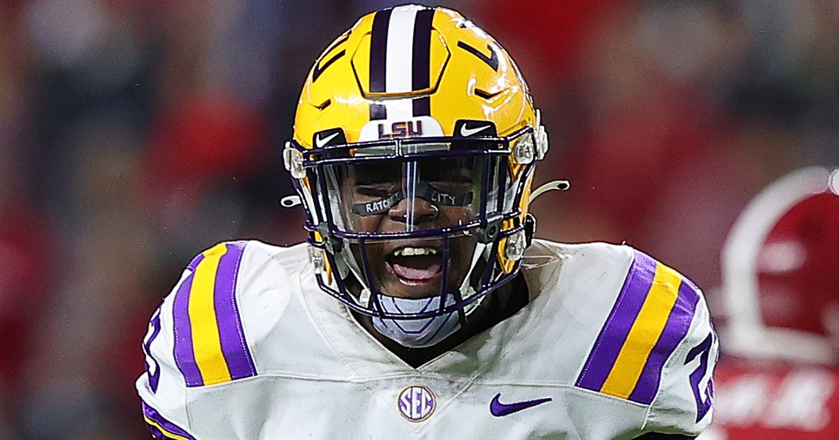 Brian Kelly awards Micah Baskerville the game ball following LSU win - On3