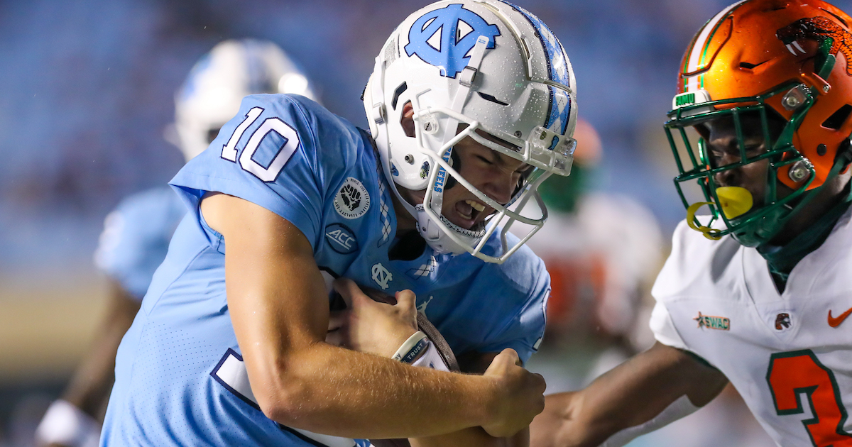 Drake Maye looking forward to Week 4 challenge in matchup against Notre ...