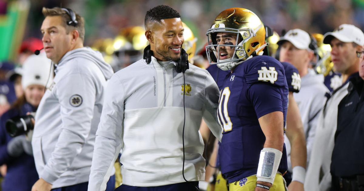 Notre Dame HC Marcus Freeman talks Clemson win, Navy prep