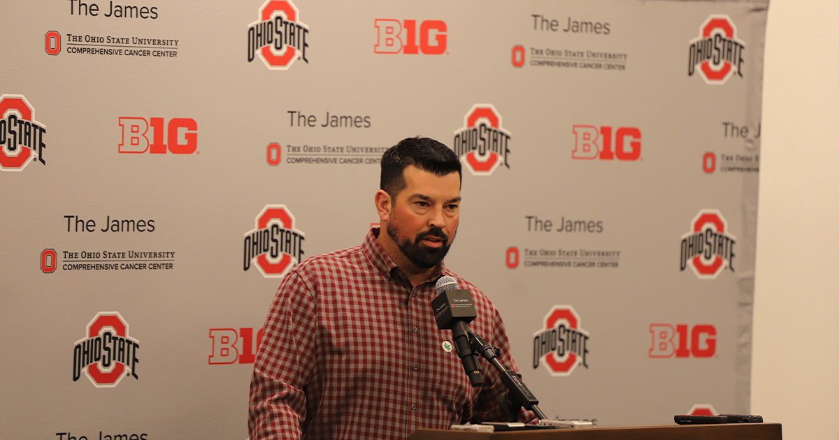 Ryan Day asked about Jim Harbaugh's 'third base' insult