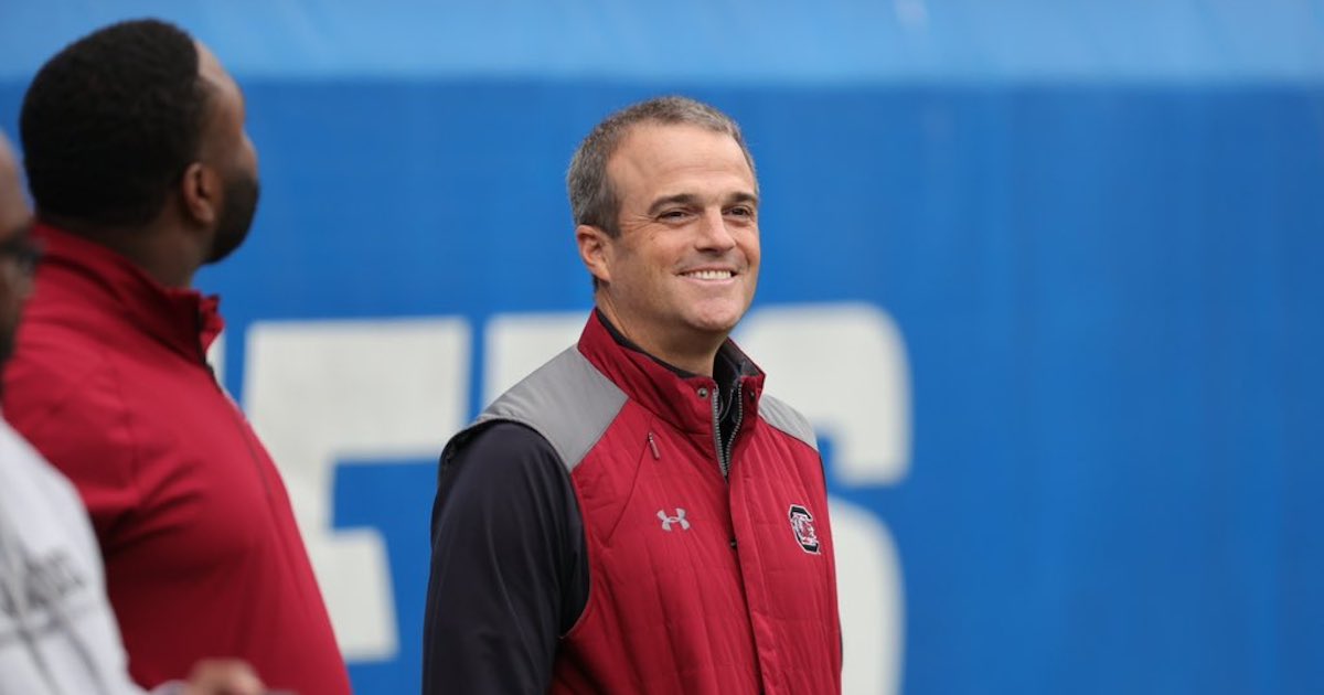 South Carolina head coach Shane Beamer at Georgia high school ...