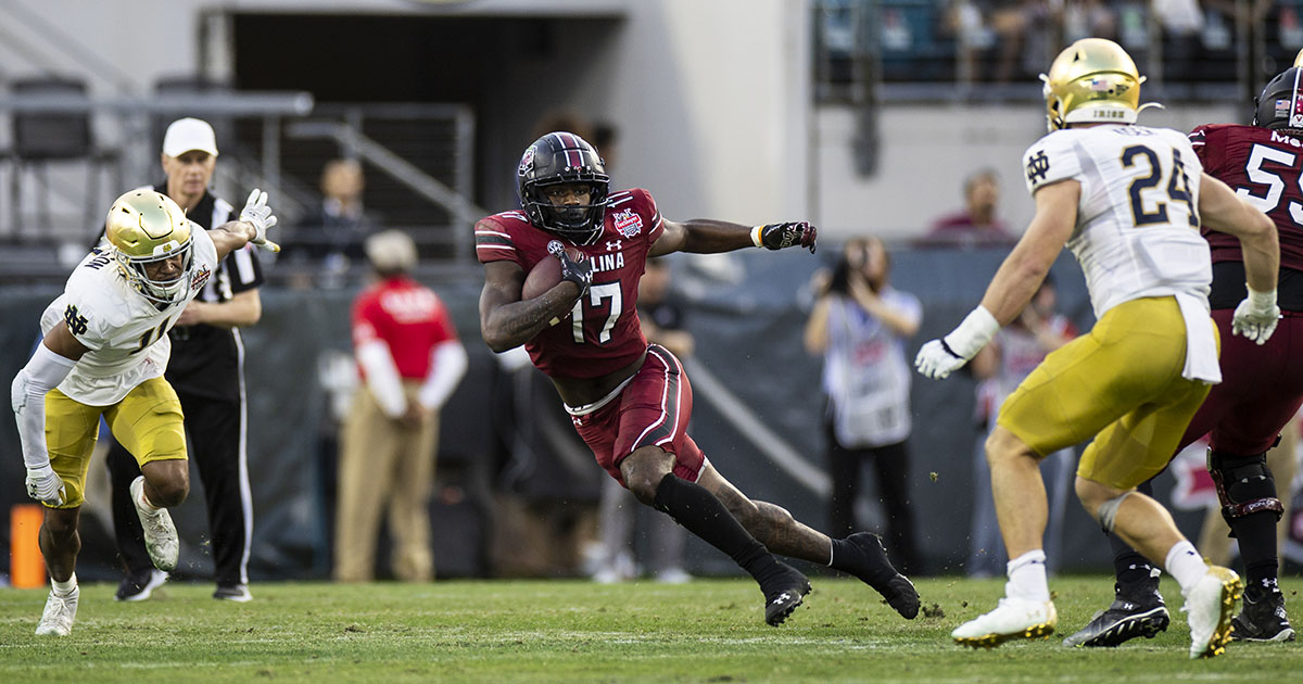 WATCH: Controversial Xavier Legette touchdown catch gives South Carolina lead over Notre Dame - On3