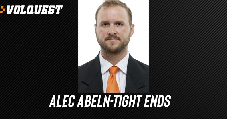 Tennessee tight end coach Alec Abeln thrilled with opportunity