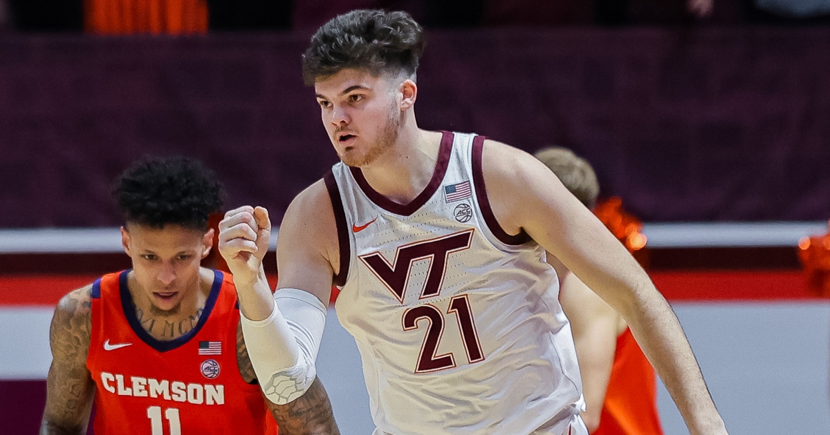 Virginia Tech forward Grant Basile shares his thoughts following 93-87 ...