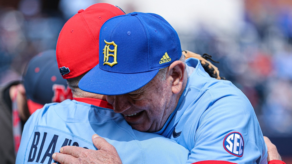 Ole Miss' Bianco shared a special moment with father on Sunday