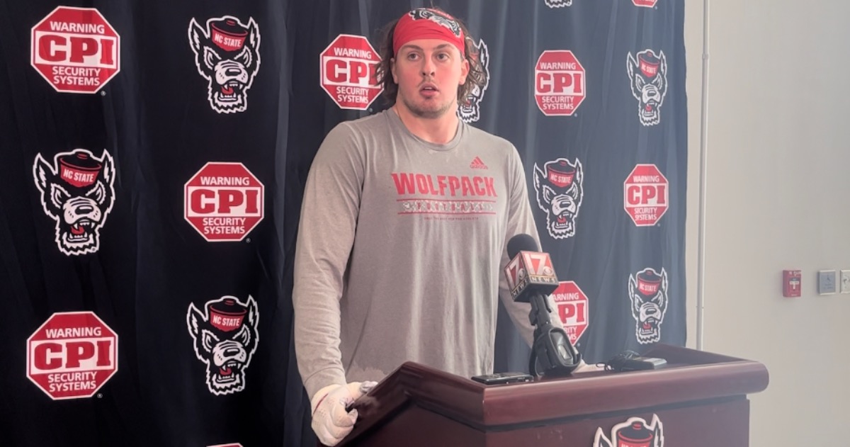 NC State DL Noah Potter's spring practice press conference - On3
