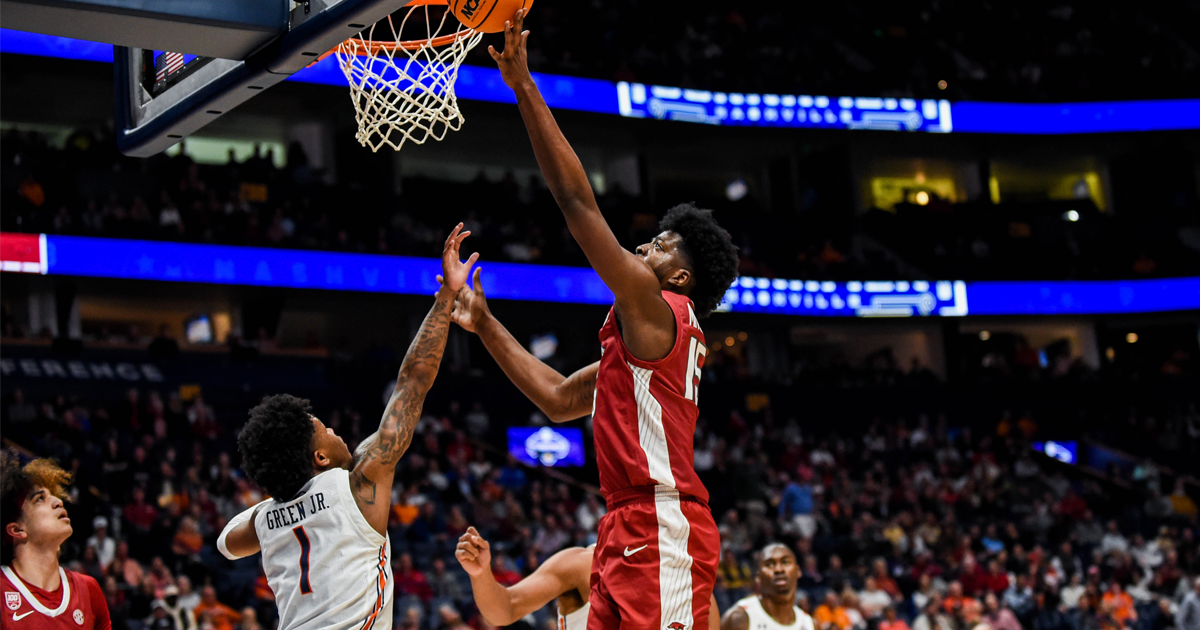 Arkansas fights off Auburn comeback to survive and advance in Nashville ...