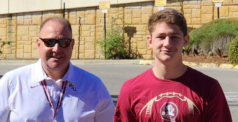 Florida State QB commit Luke Kromenhoek puts on recruiting hat