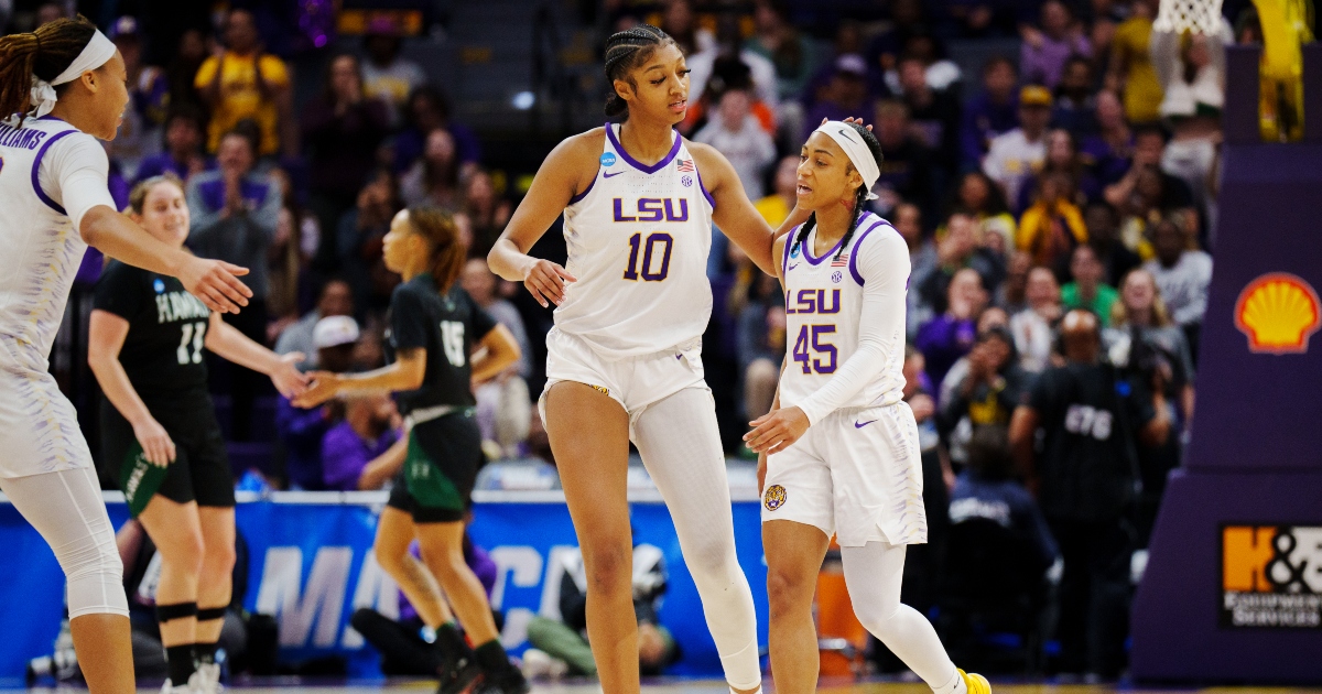 LSU's Angel Reese dominates Hawaii in opening round of women's ...