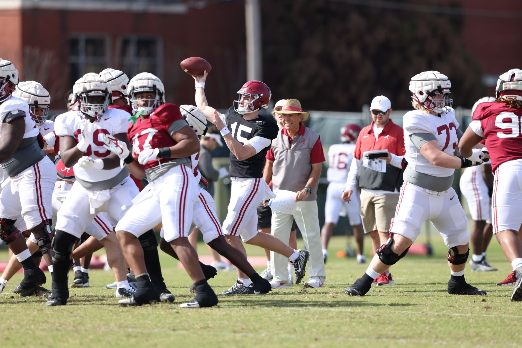 LOOK: Alabama football holds fourth practice of spring - On3