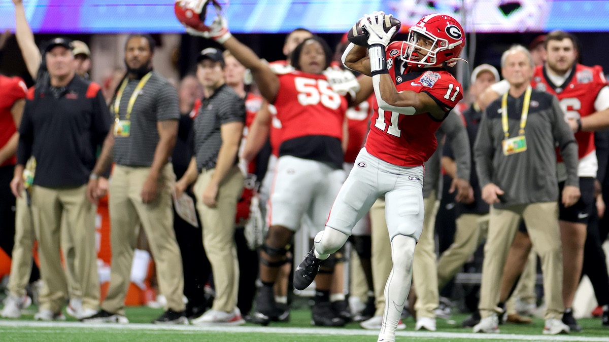 Arian Smith gives his goal for spring football