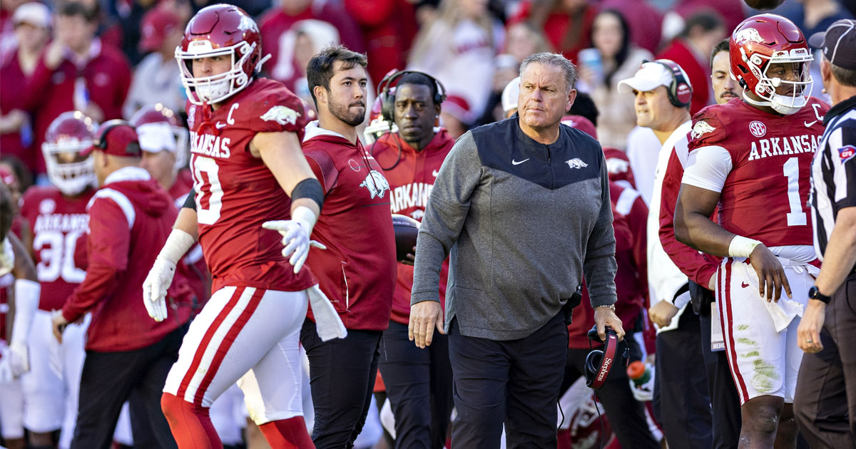 Sam Pittman highlights growth areas, breakout players this spring