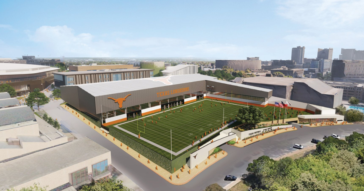 Texas football releases renderings of new indoor practice facility - On3