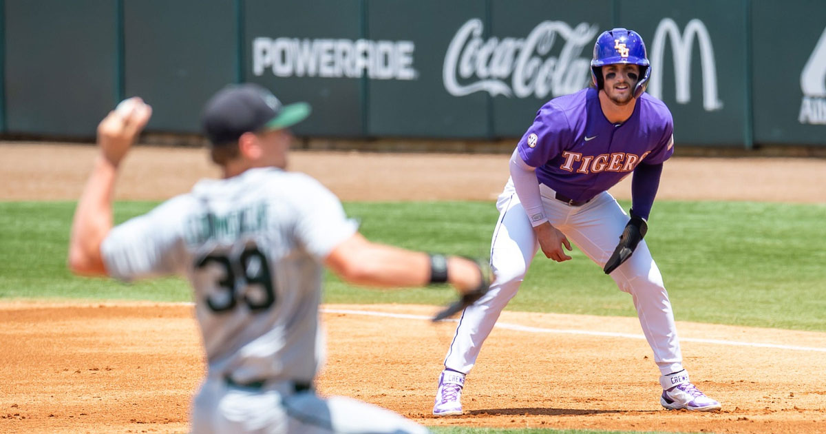 Dylan Crews explains offensive approach in Baton Rouge Regional