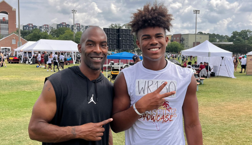 Former FSU star Lorenzo Booker returns with WR recruit son