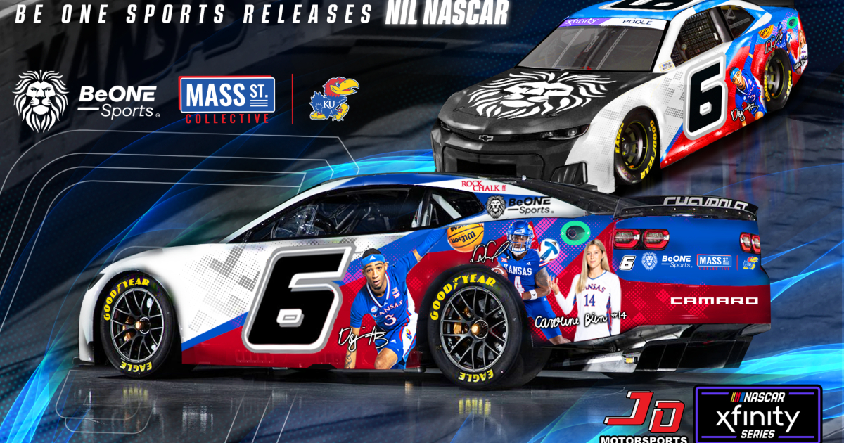 JD Motorsports reveals new NASCAR x Kansas Athletics NIL paint scheme