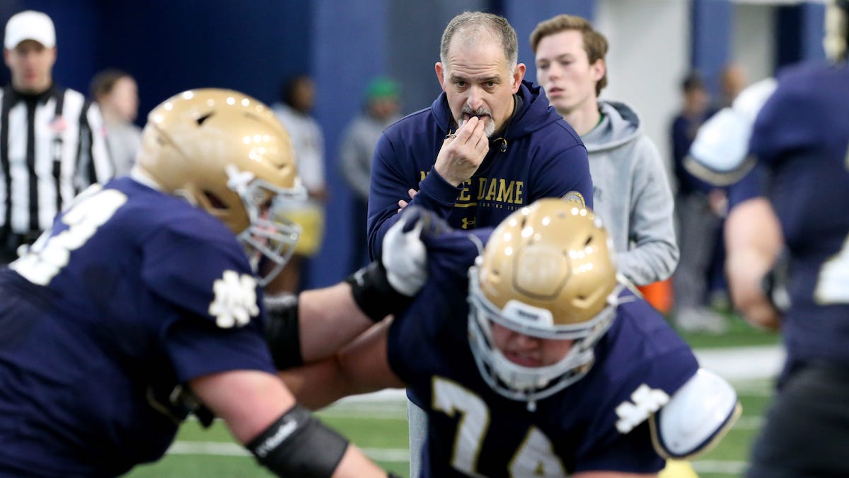 Joe Rudolph shares key to winning Notre Dame's starting guard job