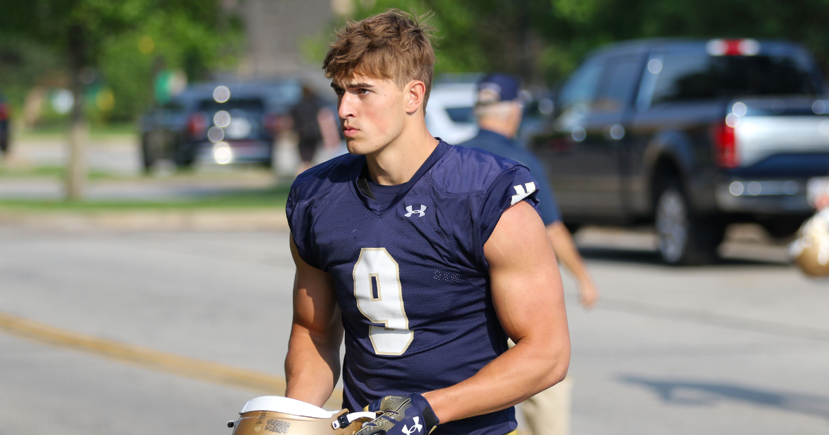 Why Notre Dame tight end Eli Raridon is in 'no rush' to get back to 100 ...