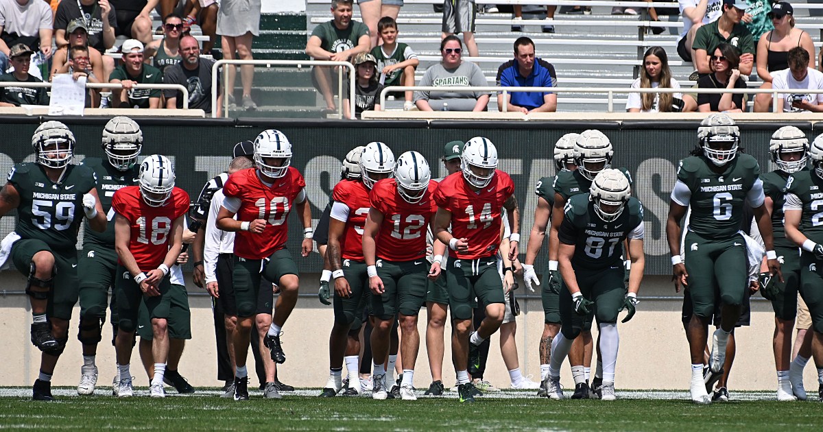 Michigan State football gets their first look at new locker room - On3