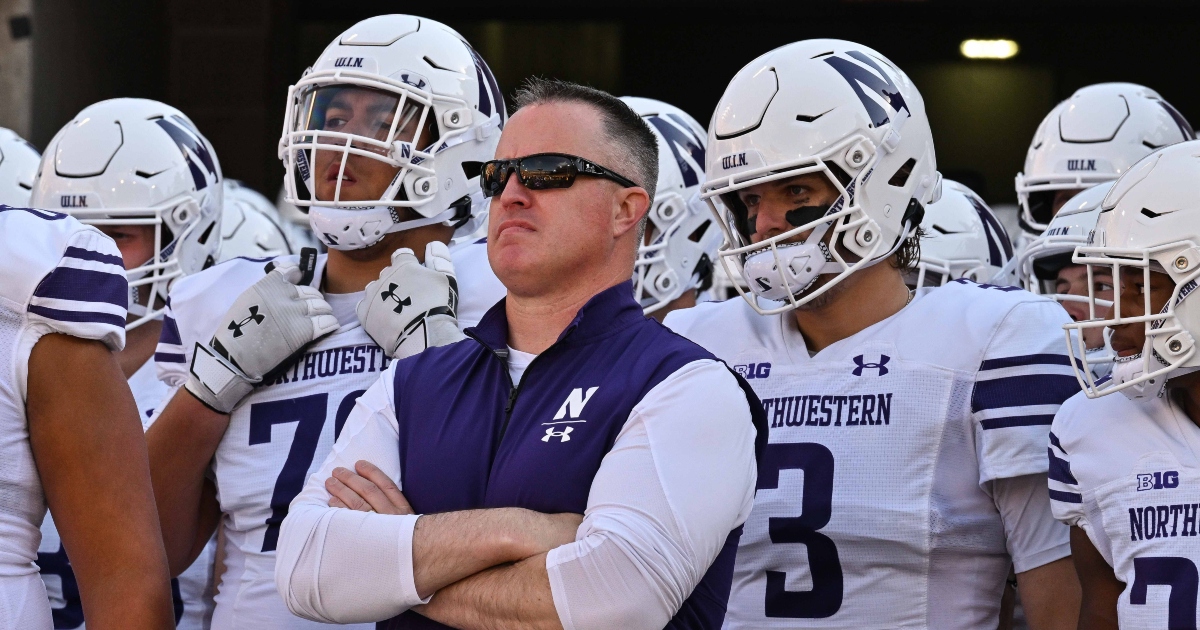 Northwestern coaches wearing Pat Fitzgerald's old jersey number on ...