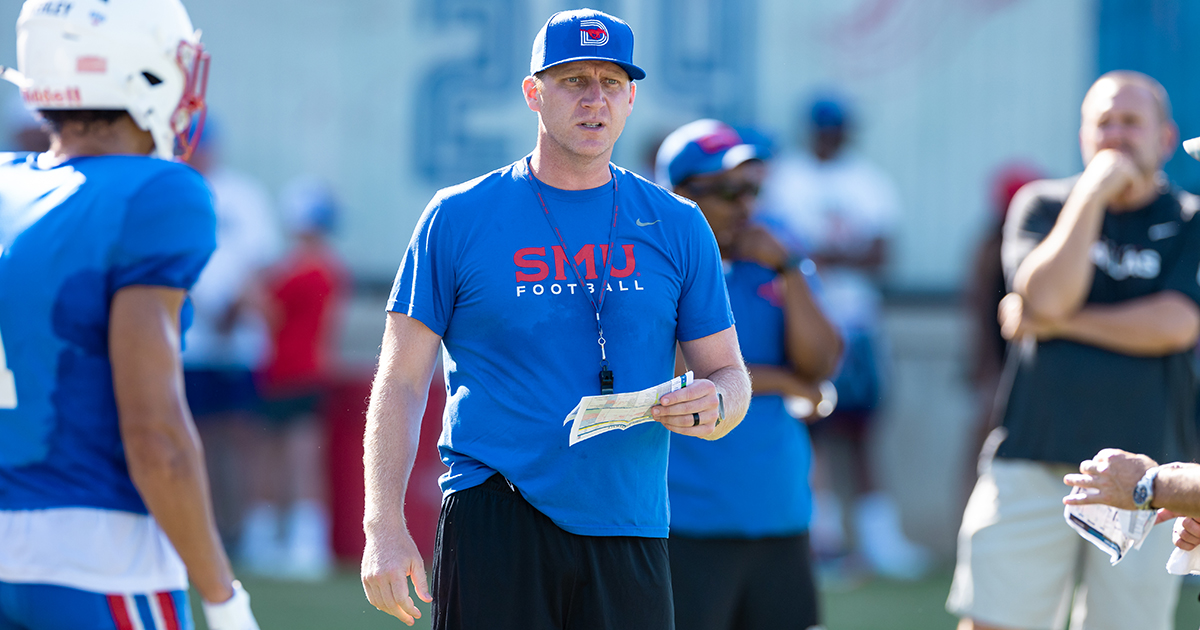 WATCH: Rhett Lashlee grades first scrimmage of SMU fall camp