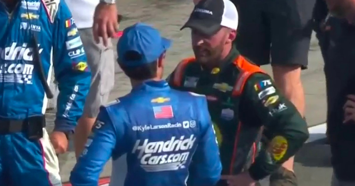 Austin Dillon confronts Kyle Larson after last-lap spin at Watkins Glen