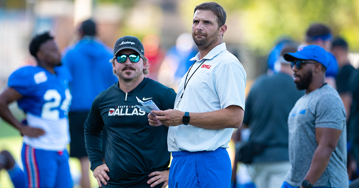 WATCH: SMU OC Casey Woods excited for Preston Stone - On3