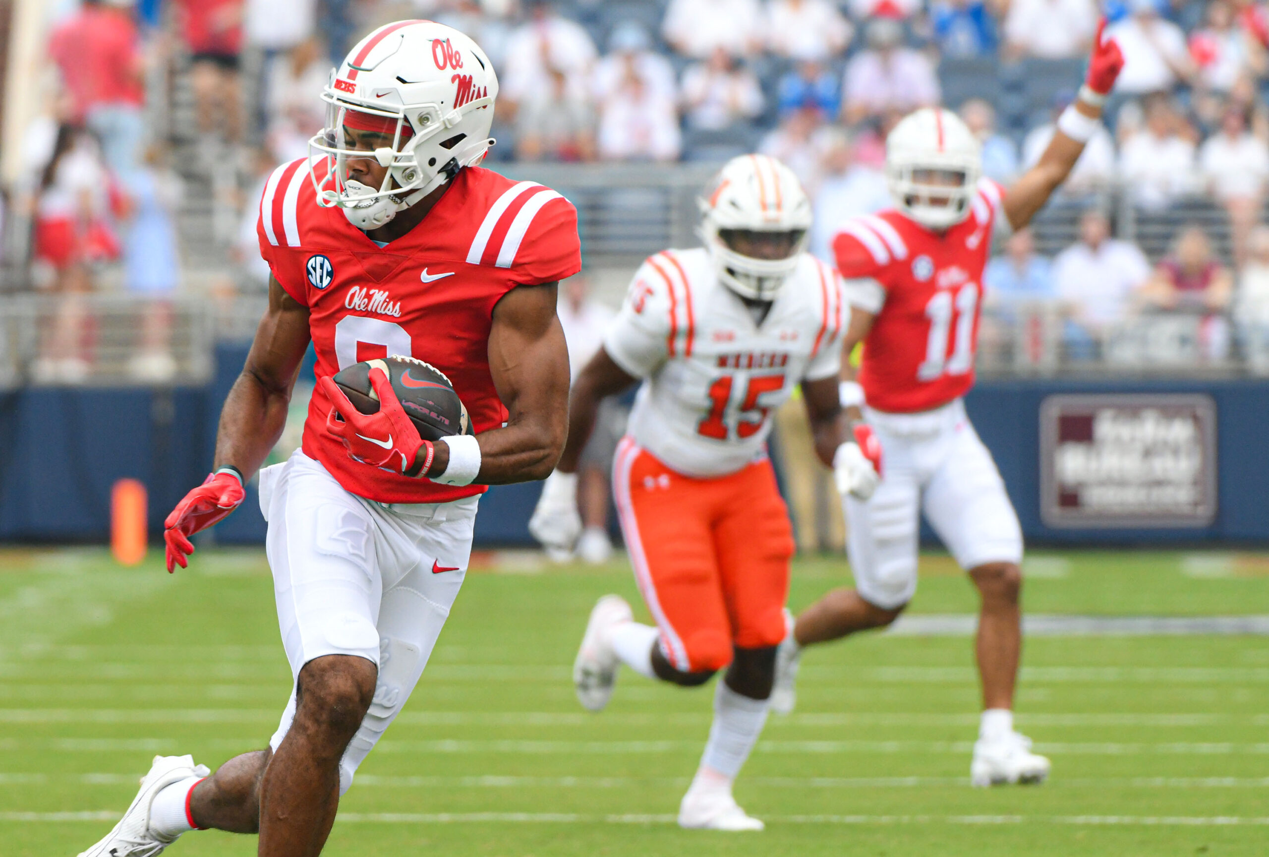 Report: Tre Harris injured, does not return to sideline for Ole Miss