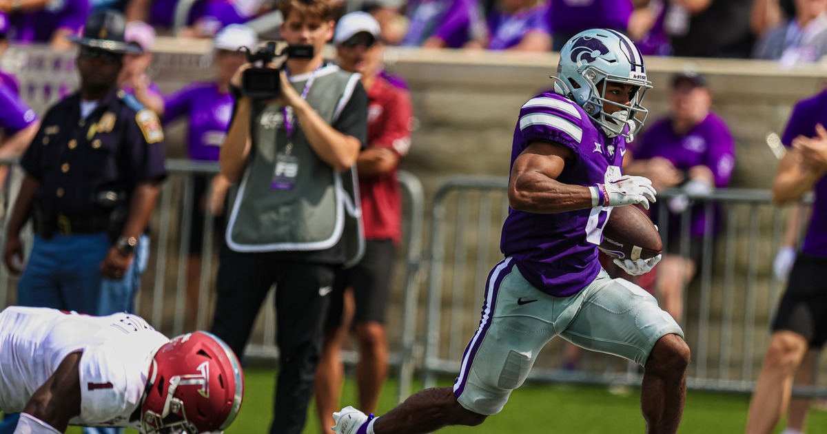 Kansas State players of the game after disposing of Troy