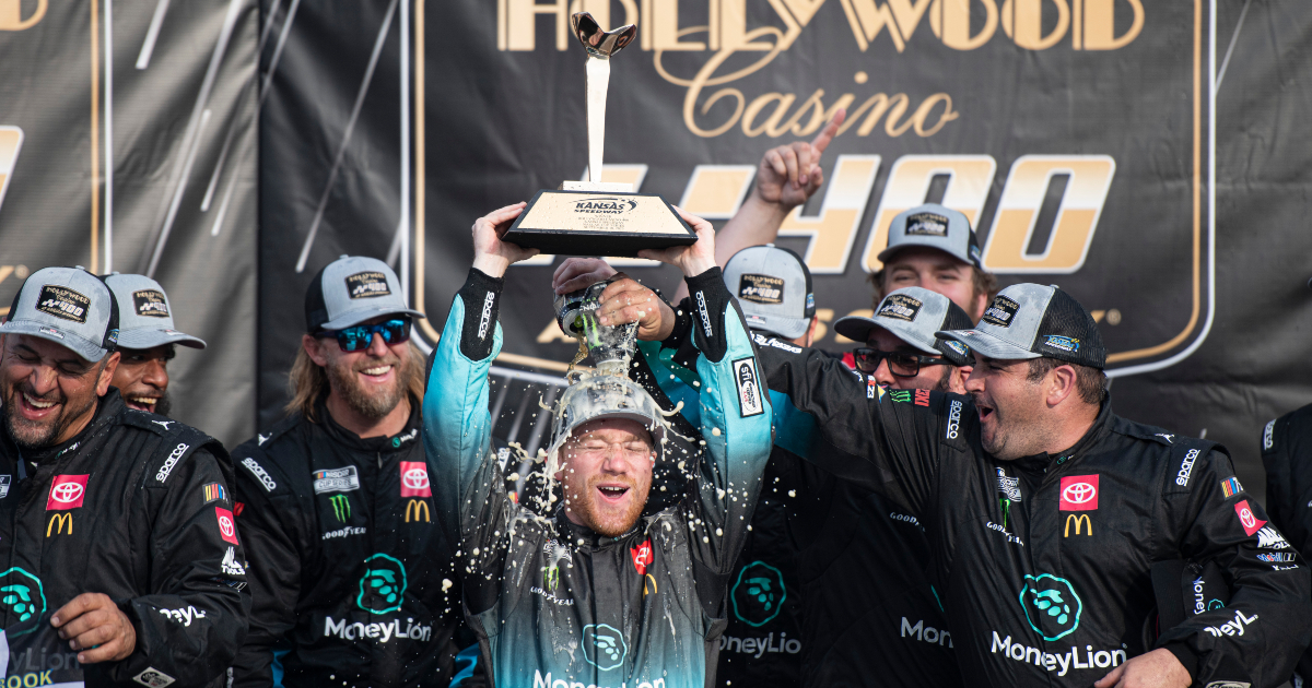 Tyler Reddick breaks down how he won on the final restart at Kansas