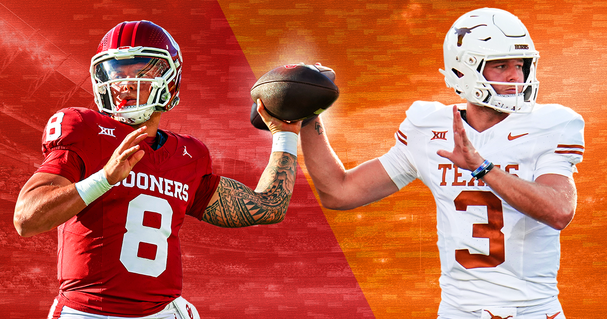 Quinn Ewers and Dillon Gabriel, the QBs in Saturday's Red River Shootout, will be the best each ...