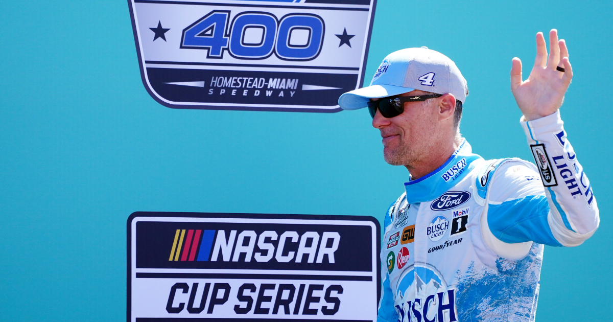 Kevin Harvick reacts to being honored with The 4EVER 400 at Homestead ...