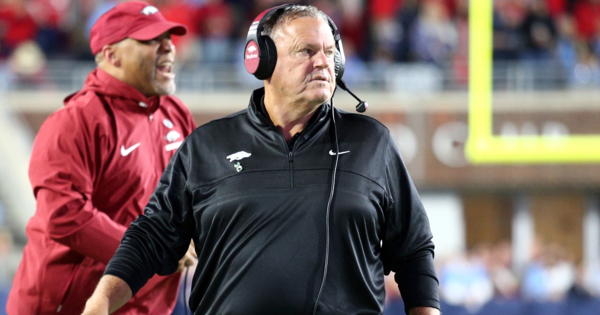 Sam Pittman addresses how he's handled pressure to win at Arkansas ...