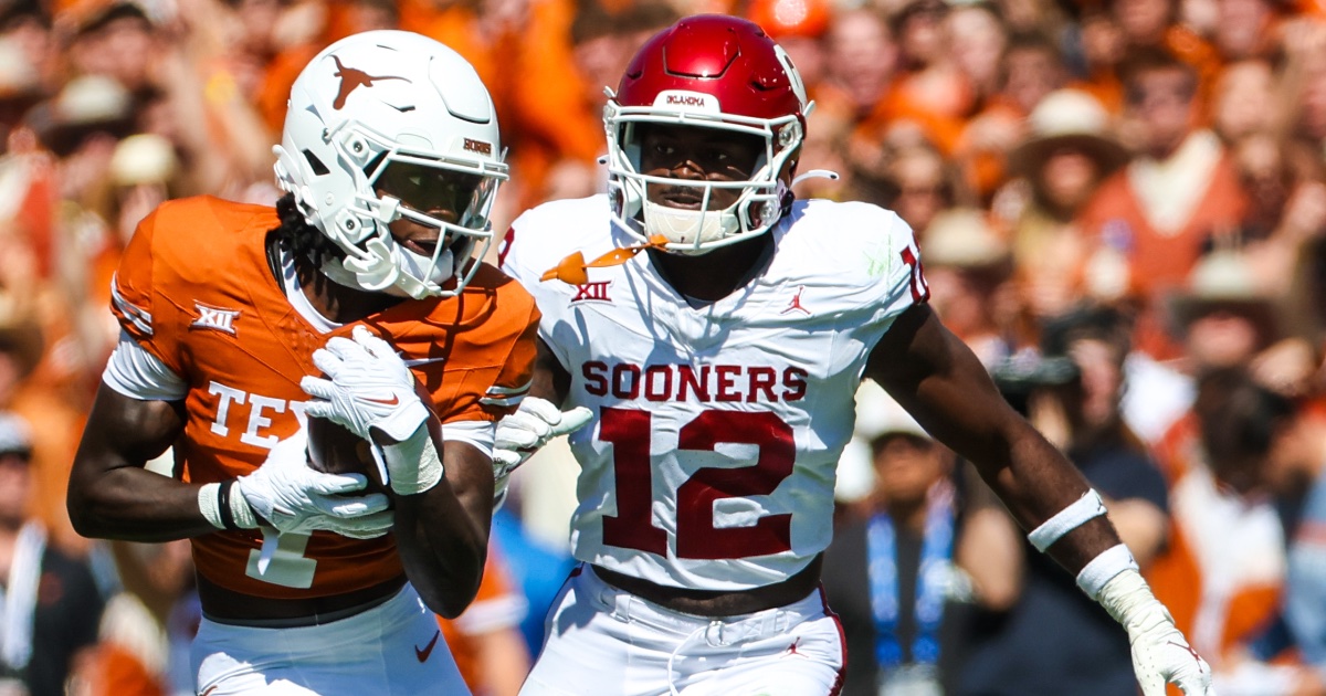 Xavier Worthy takes issue with Danny Stutsman NIL T-shirt with Brent ...