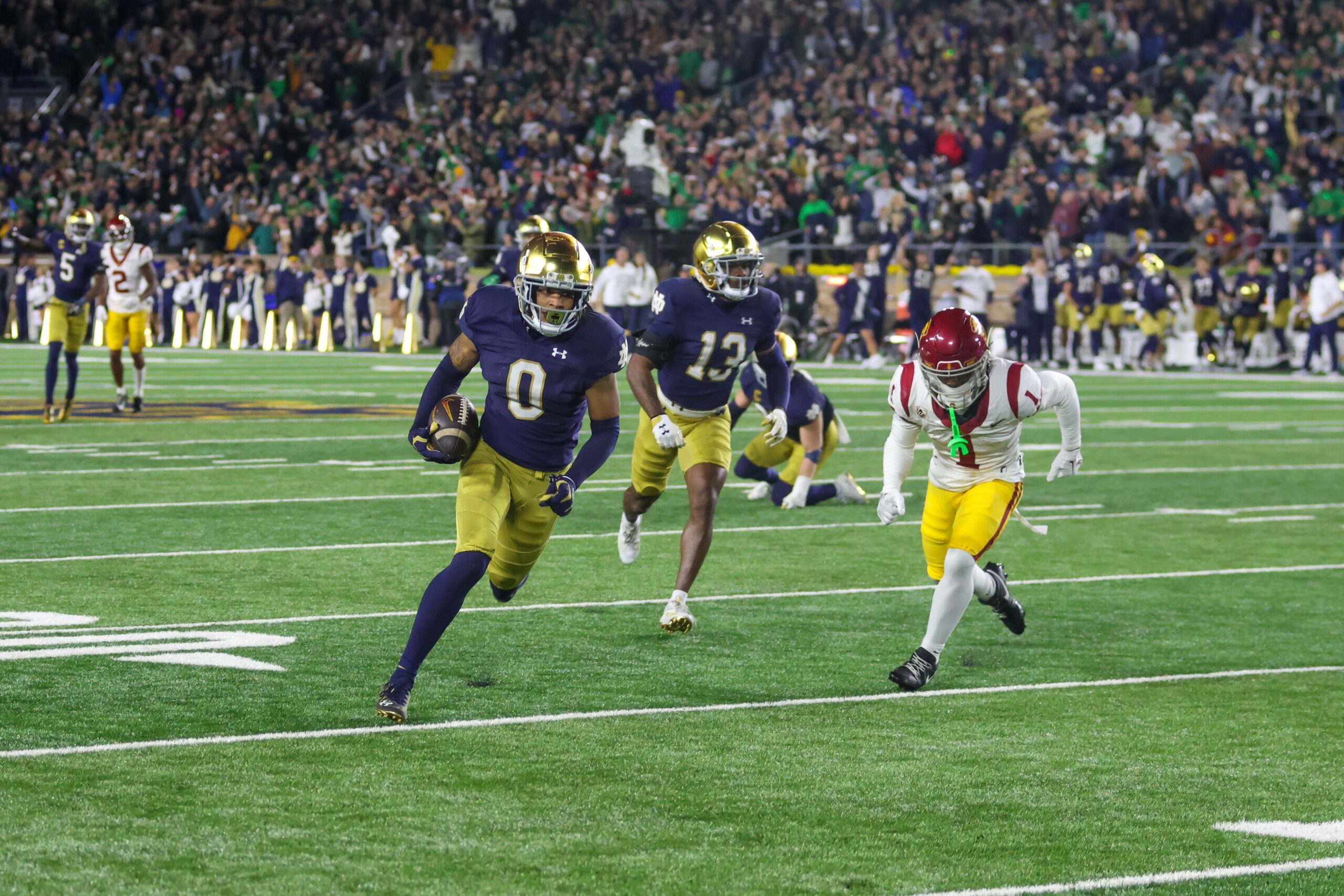 Notre Dame's defense dominates No. 10 USC in a 48-20 win