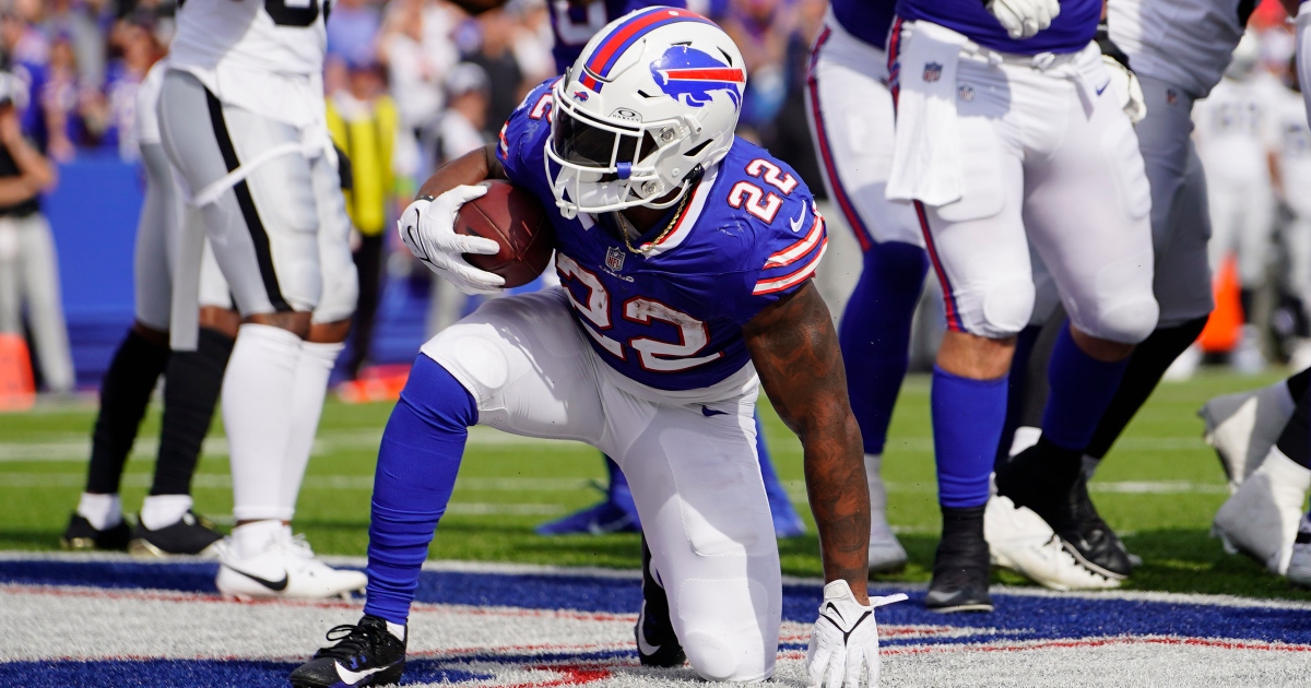 Buffalo Bills share update on Damien Harris injury after leaving field ...
