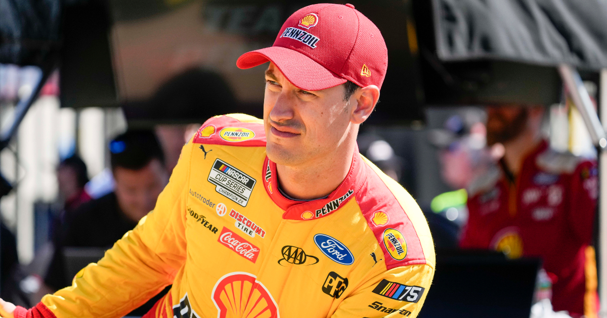 Joey Logano slides, hits the inside wall hard during practice at ...