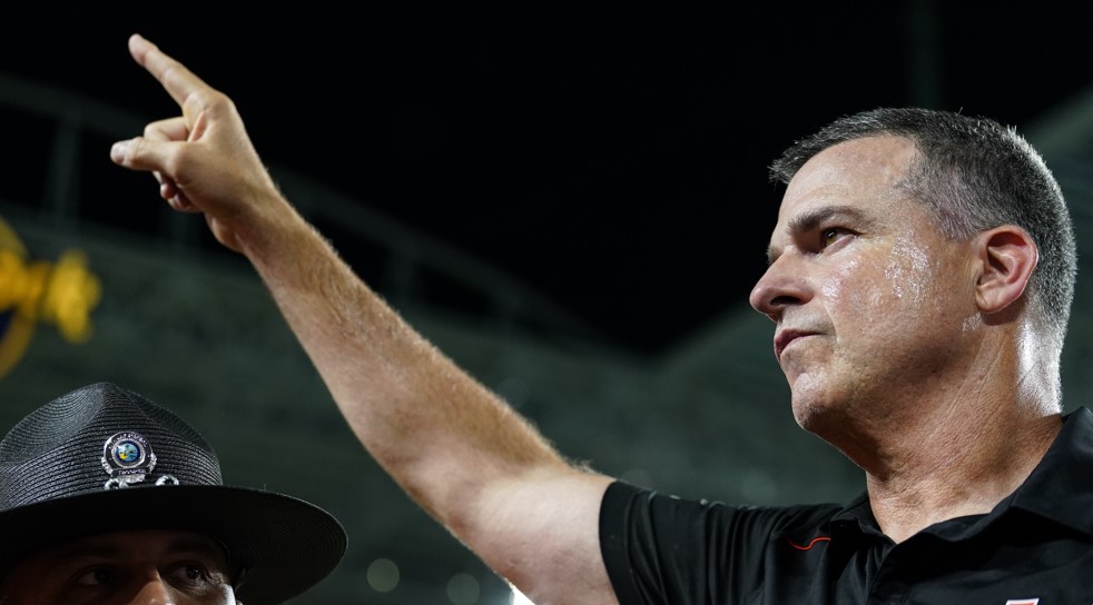 Miami Hurricanes' Mario Cristobal, players post Clemson