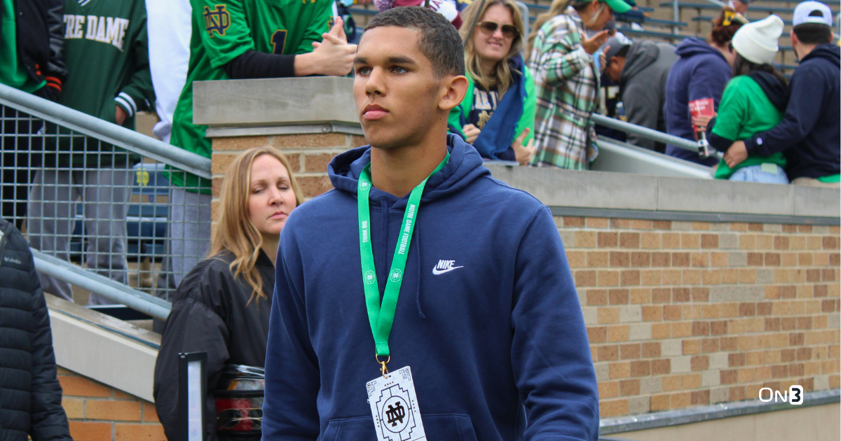 2025 EDGE Daeden Hopkins recaps first Notre Dame football visit