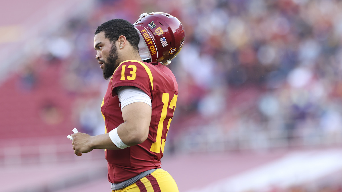 Caleb Williams shares emotional embrace with his mom following USC's ...