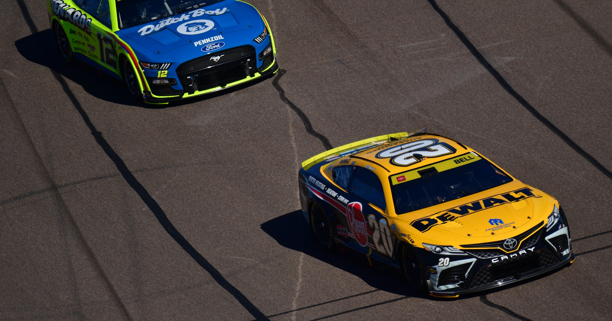 Christopher Bell blows a brake rotor during Stage 2 of NASCAR Championship